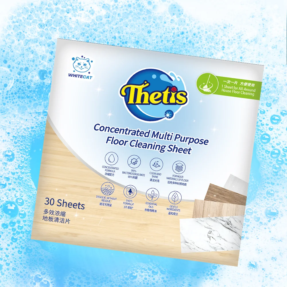 Carta biodegradabile per la pulizia del pavimento sporco, detergente ...