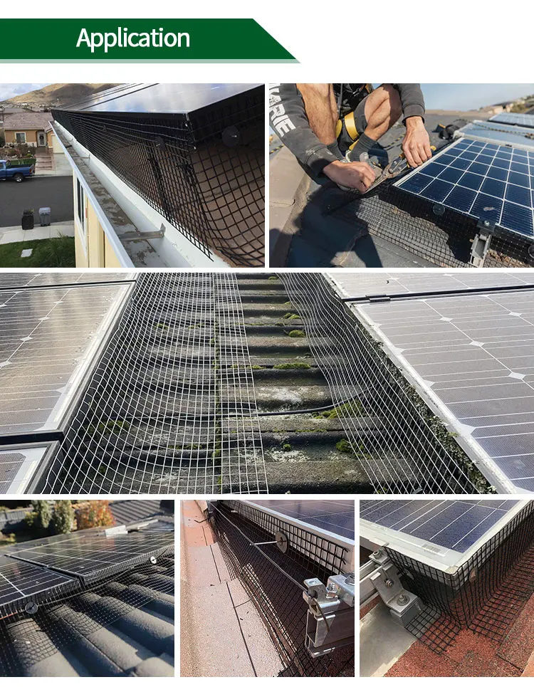 Black PVC Coated Galvanized Solar Panel Protection Mesh Anti Bird ...