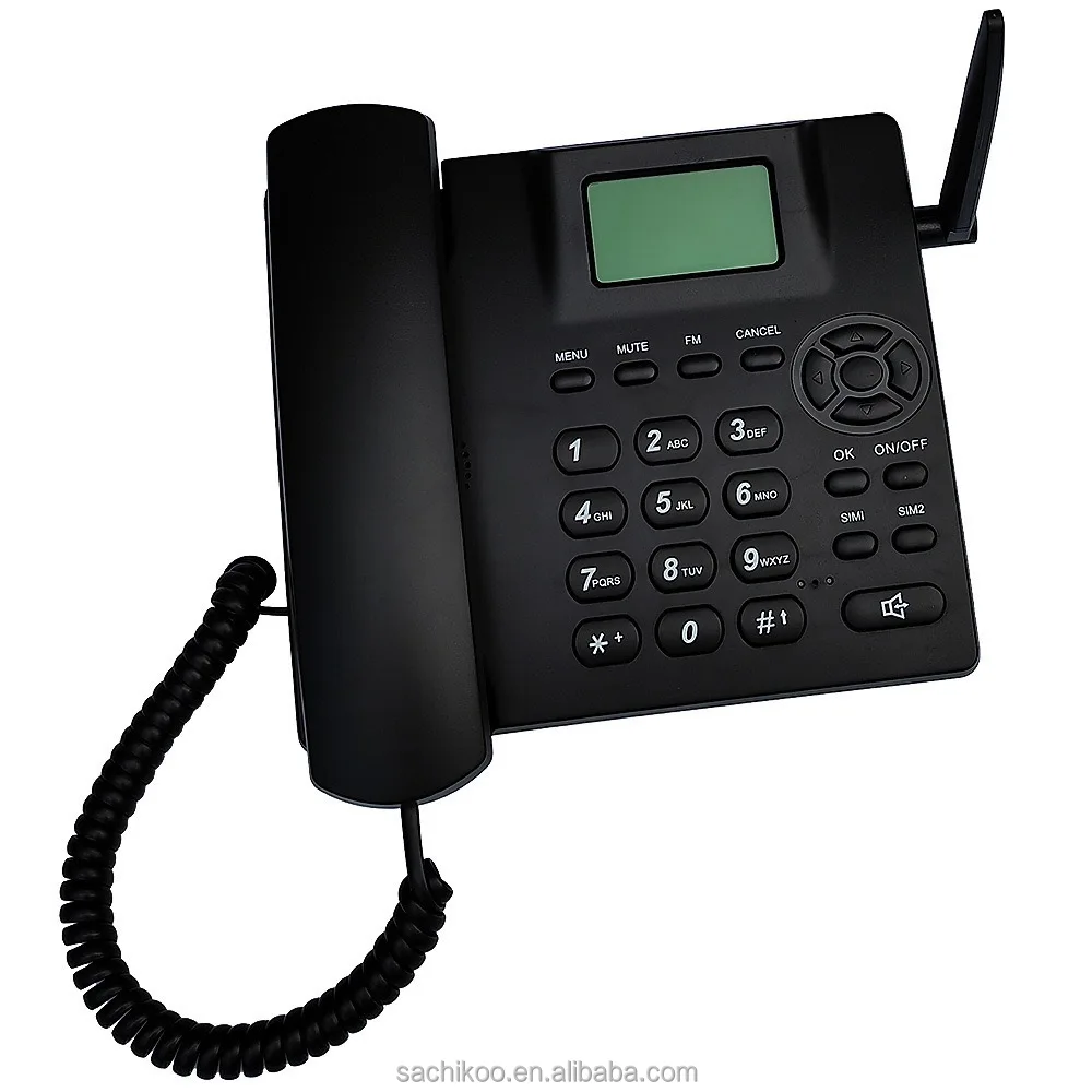 GSM Dual SIM Card Access Cordless Phone Digital Desktop Fixed Terminal ...