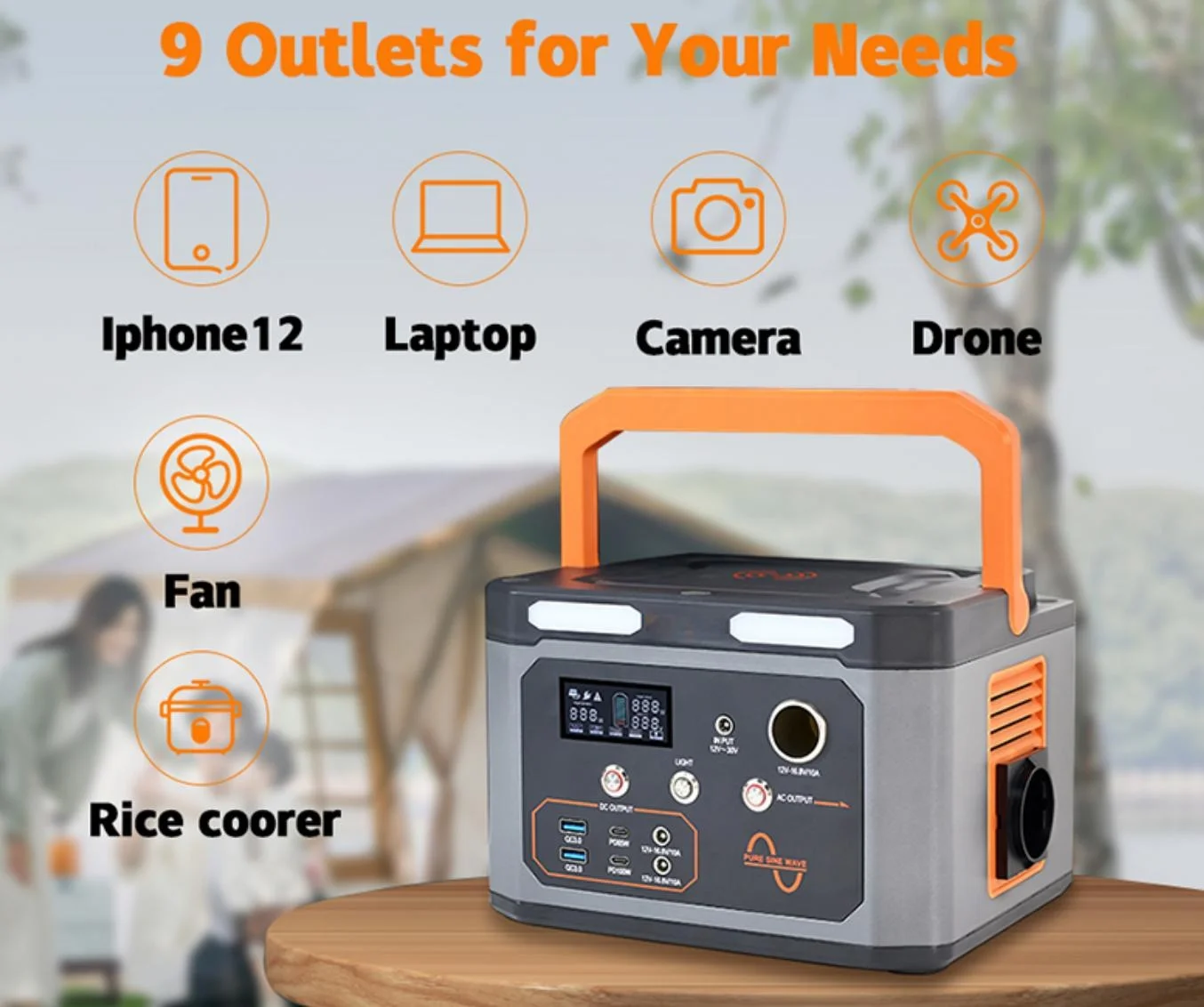 Outdoor Portable Solar Power Station Mobile Energy Storage Power Supply ...