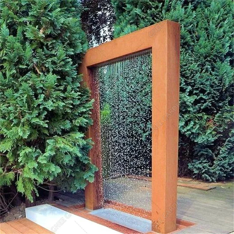 Outdoor Corten Waterfall Water Fall Fountain Curtain Garden Water ...