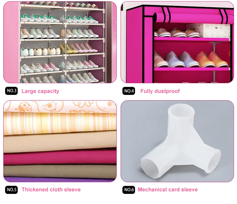 Double Row Shoe Rack - 6 Tiers of Storage Solutions