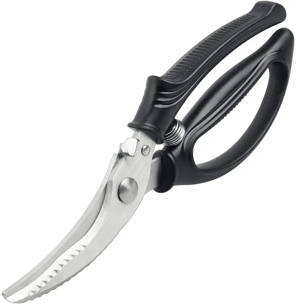 Heavy Duty Kitchen Chicken Scissors Spring Loaded Meat Shears Poultry ...
