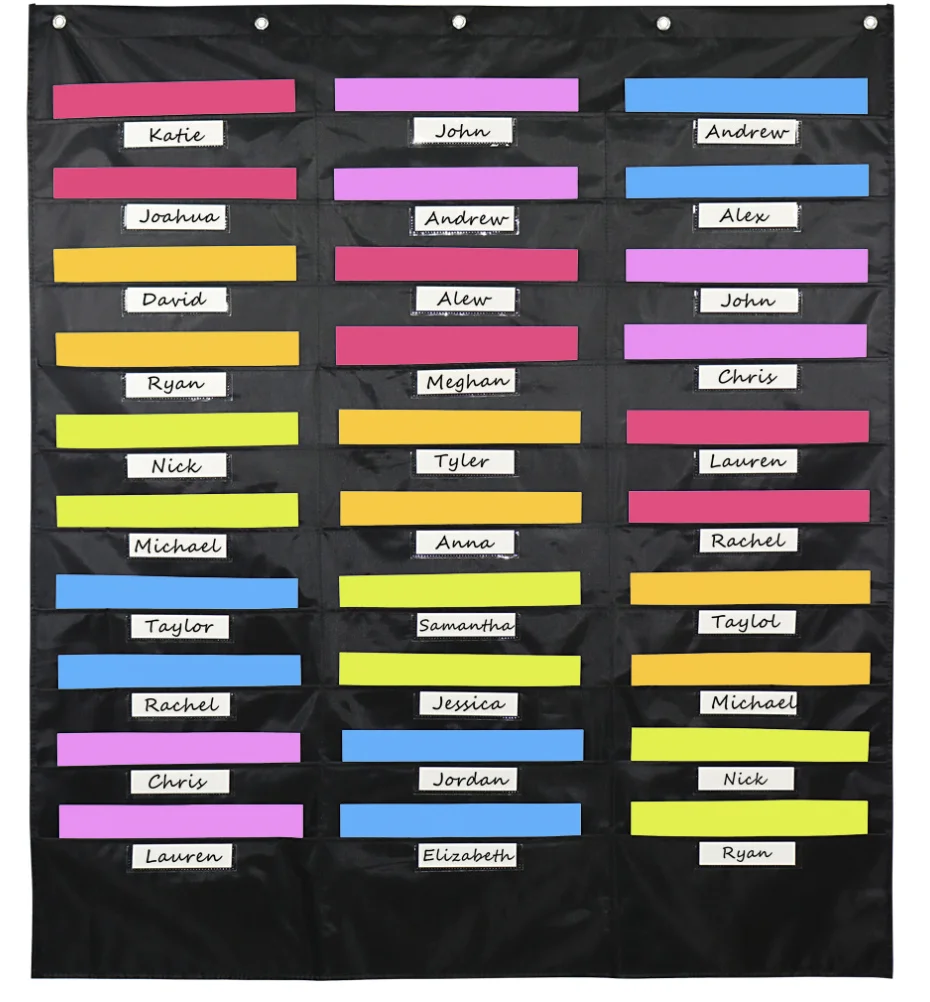 Kindergarten School Classroom Pocket Chart Sundries Storage Organizer ...