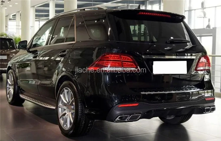 Pp Black Rear Bumper Lip Diffuser With Exhaust Tips For Mercedes Benz ...