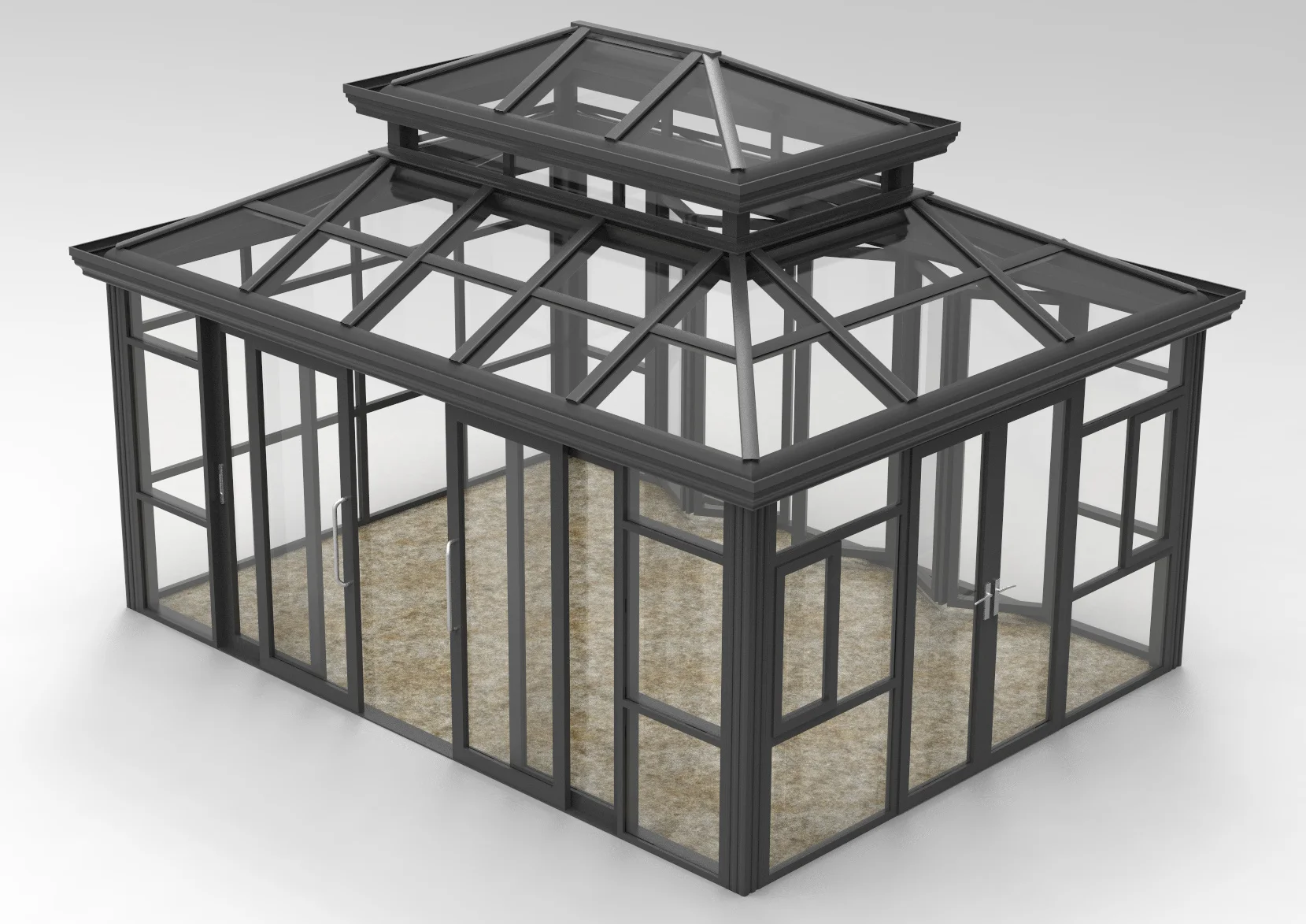 Wanjia Free Standing Sunroom Solarium Veranda Aluminum Sunrooms Glass ...