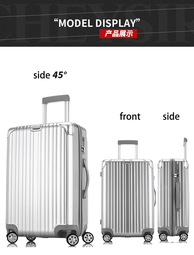 Classic Modern Aluminum Suitcase - Ideal for Business Travel