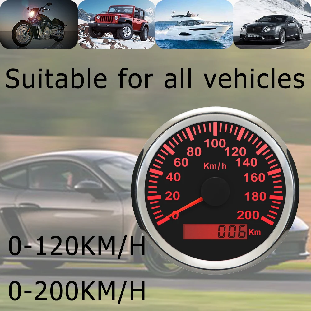 Eling Waterproof 85MM Car Truck Motorcycle Meter GPS Speedometer