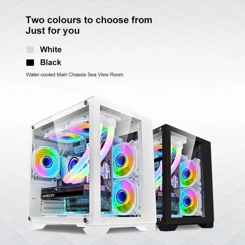 Mini Gaming Atx Pc Case Glass Side Panel Aluminum Pc Case Support Atx ...