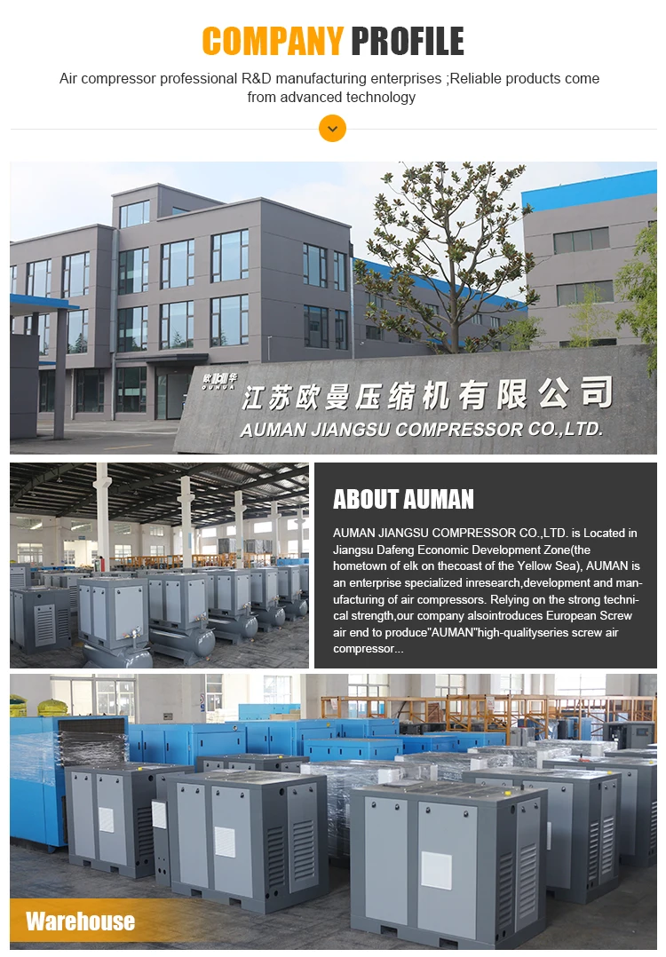 Silent Fixed Speed 37kw Industrial Compressor De Ar Rotary Screw Air ...