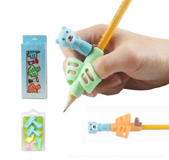 Children Cute Shape Soft Silicon Pencil Grips Correction Writing ...