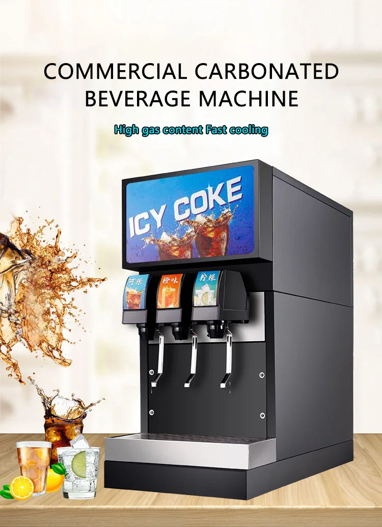 Commercial Post Mix Soda Fountain Dispenser with 5 Valves