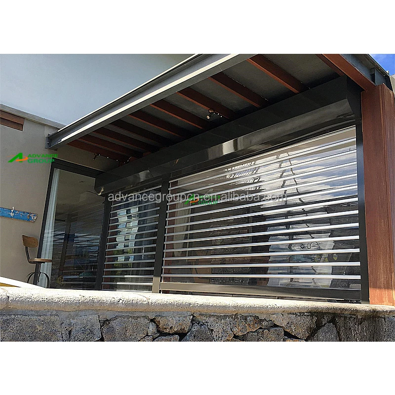 Transparent Roller Shutter Grille Door for Display Windows Security ...