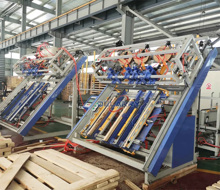 Euro Block Wood Pallets Nailer Wood Pallet Making Machine Stringer Wood ...