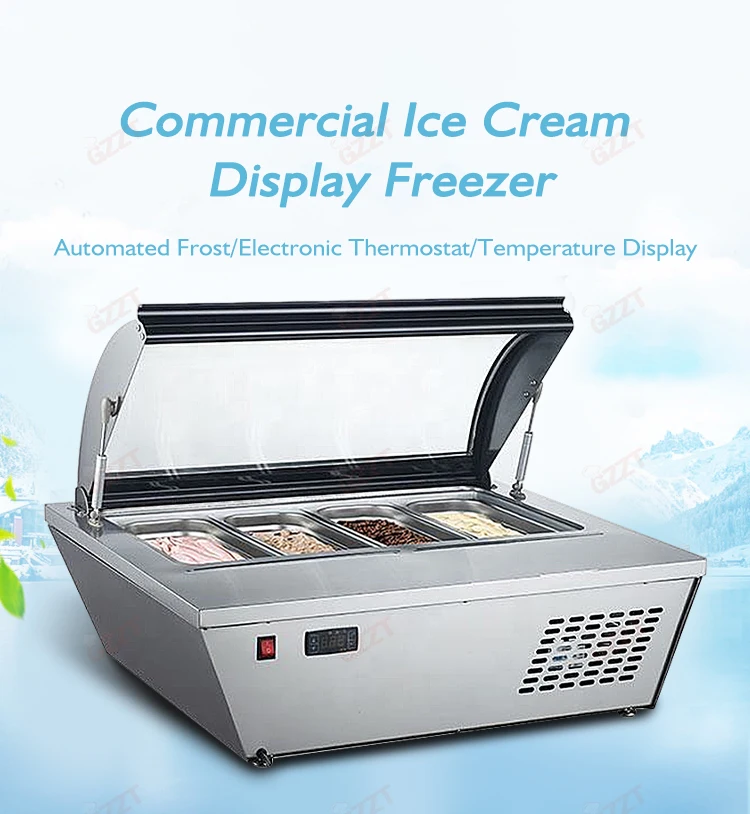 67 Liter Commercial 4-8 Gn Pan Curved Glass Door Chest Freezer Oem ...