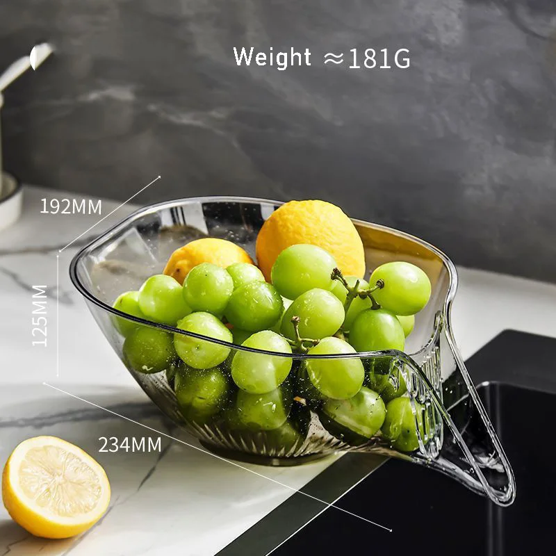 Drainage Basket For Fruit Vegetable Strainer Basket Transparently Fruit ...