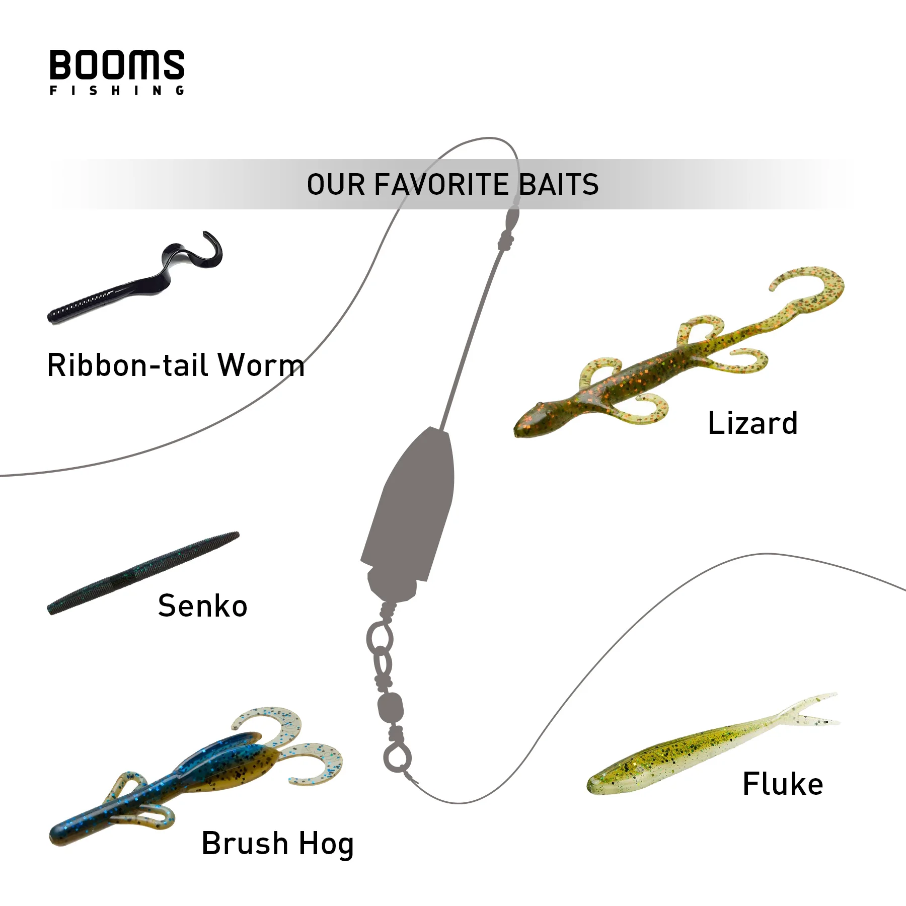 5pcs Brass Pre Rigged Carolina Rigs Kit Crr Fishing Weights Bullet ...