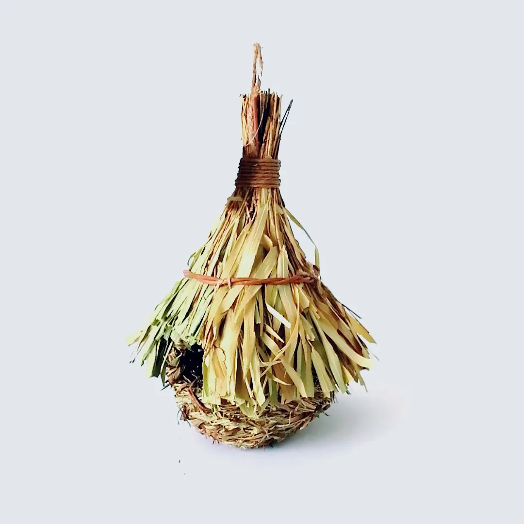 Handmade Natural Seagrass Bird House Creative Woven Bird Nest Hanging ...