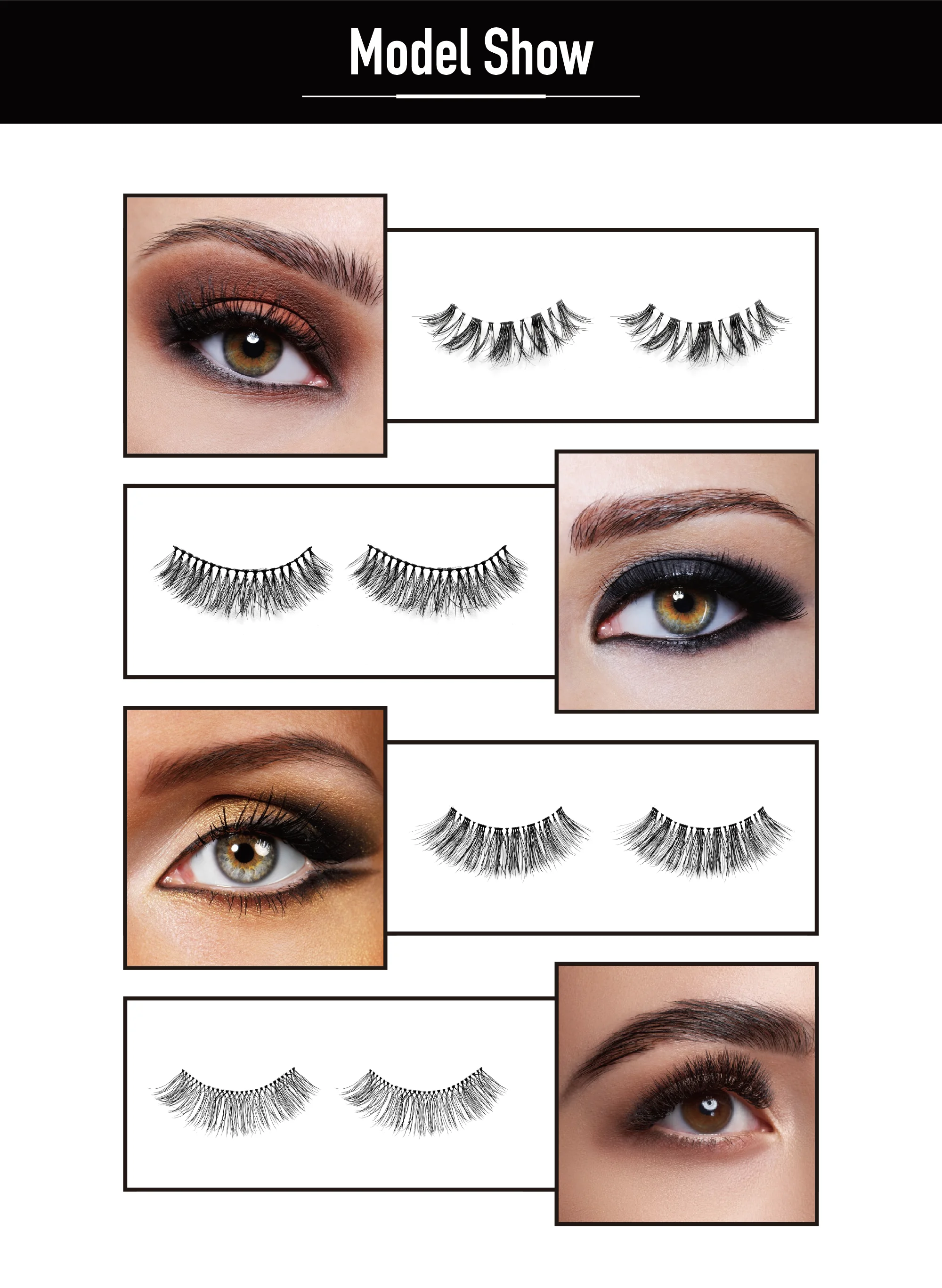 Human Hair Eyelashes Wholesale Glamorous 747 Handmade Invisible Lashes ...