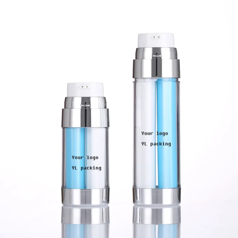 Luxury Cosmetic Packaging - Double Tube Lotion Pump Bottle