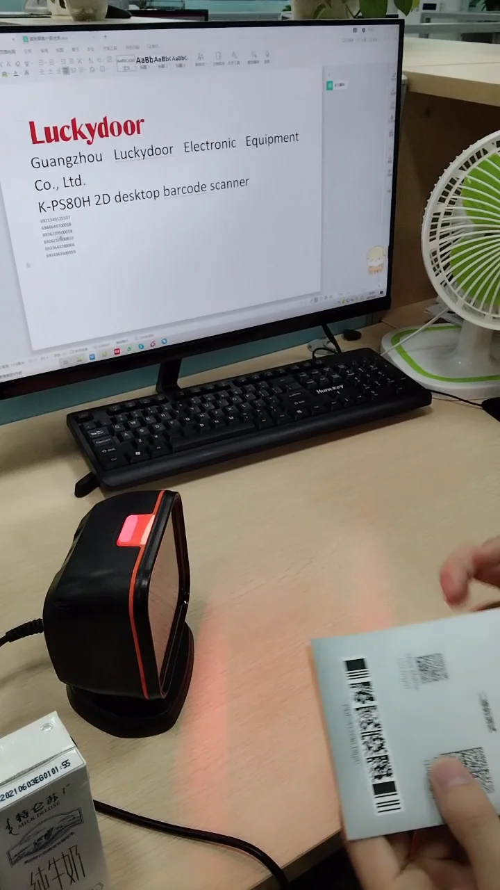 High Performance Omnidirectional Usb Rs232 2d Desktop Barcode Scanner Pos Qr Code Barcode Reader ...