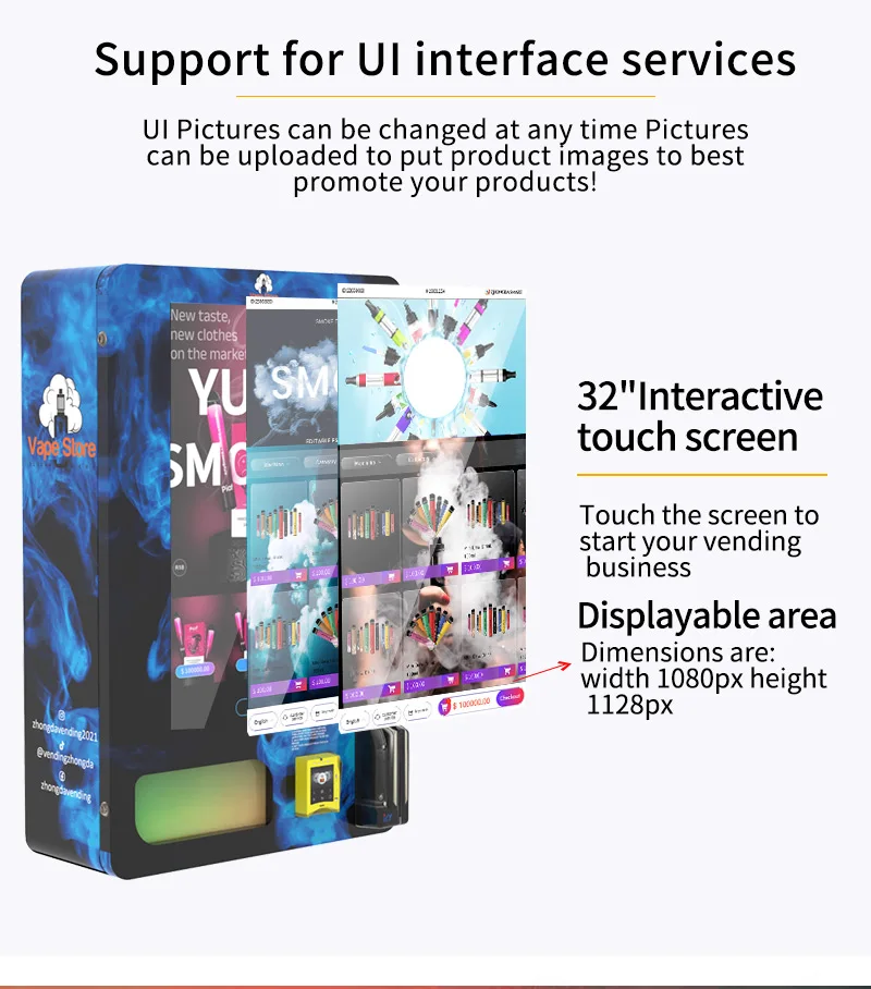 Hot Selling Mini Wall Mount Vending Machine With Id Age Verification ...