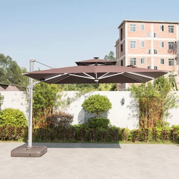 Wholesale Cantilever Umbrella 12ft Solar Umbrella Base Led Parasols ...