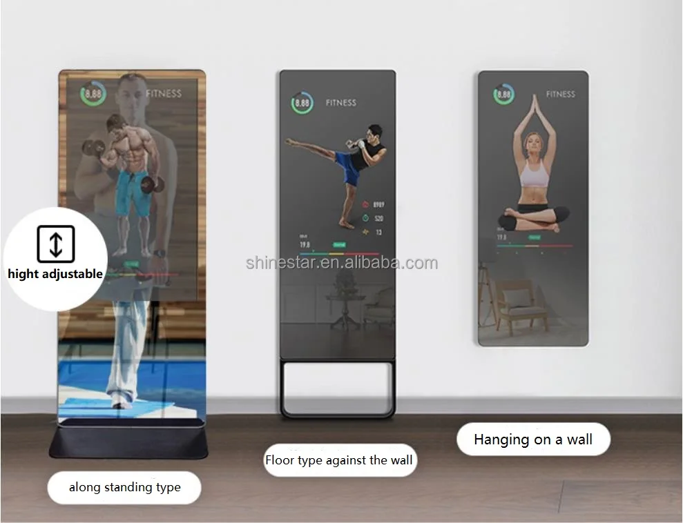 Virtual Smart Fitness Mirror 32" & 43" | Full HD Exercise Mirror for ...