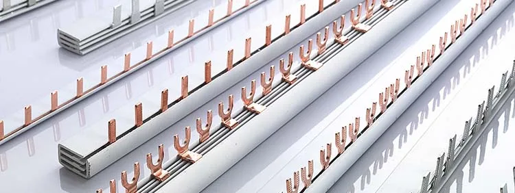 2P 12 Way Circuit Breaker Busbar Pin Type Copper Busbar for Circuit ...