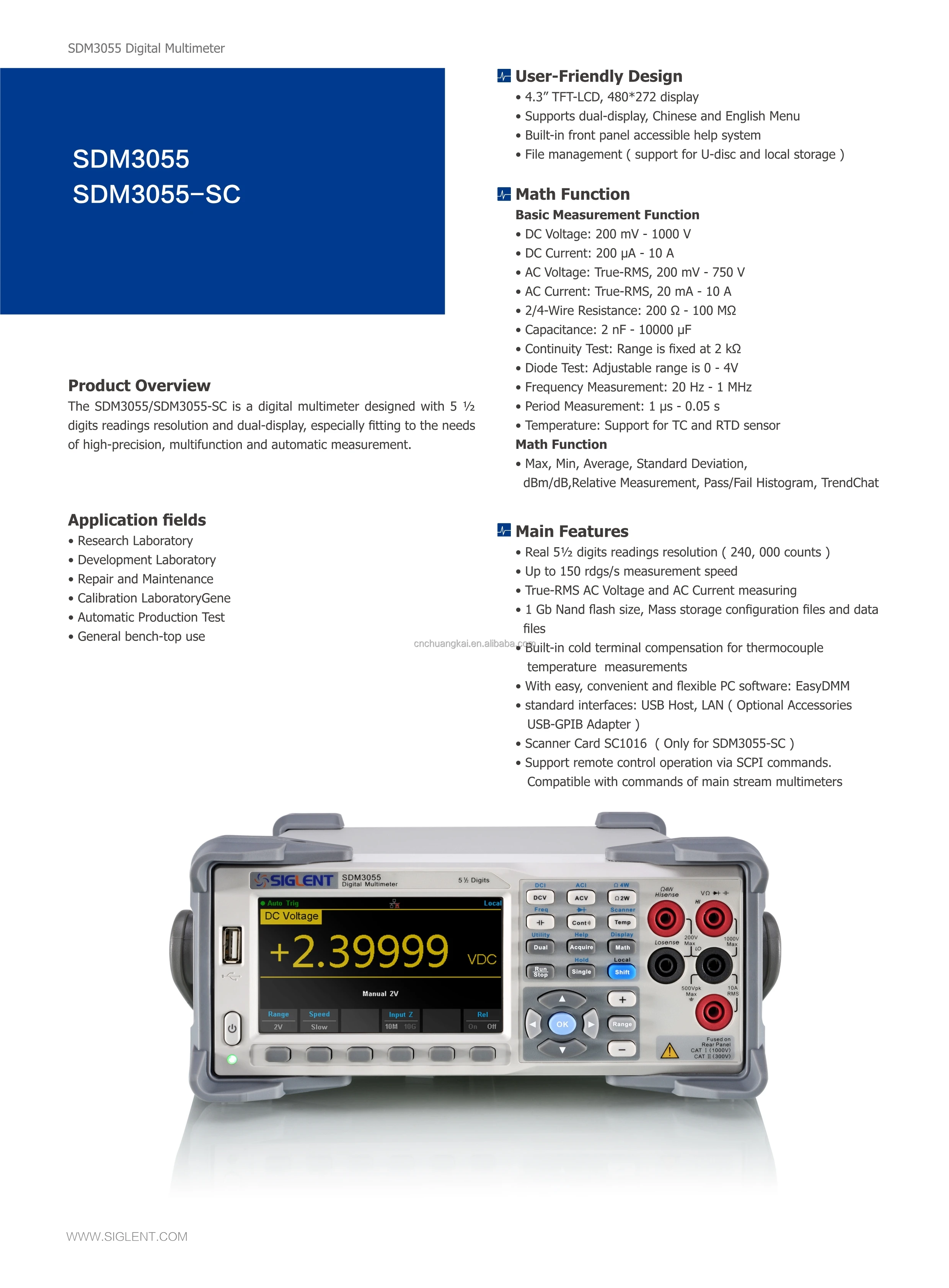 Siglent SDM3055X-E Digital Multimeter - Precision & Innovation