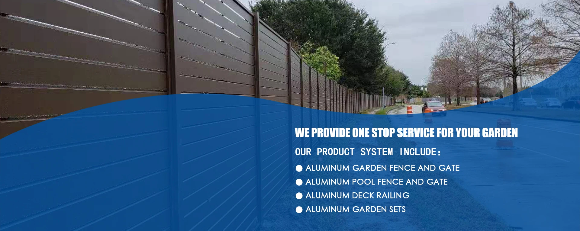 Modern Design Metal Privacy Tubular Vertical Aluminum Automatic Over ...