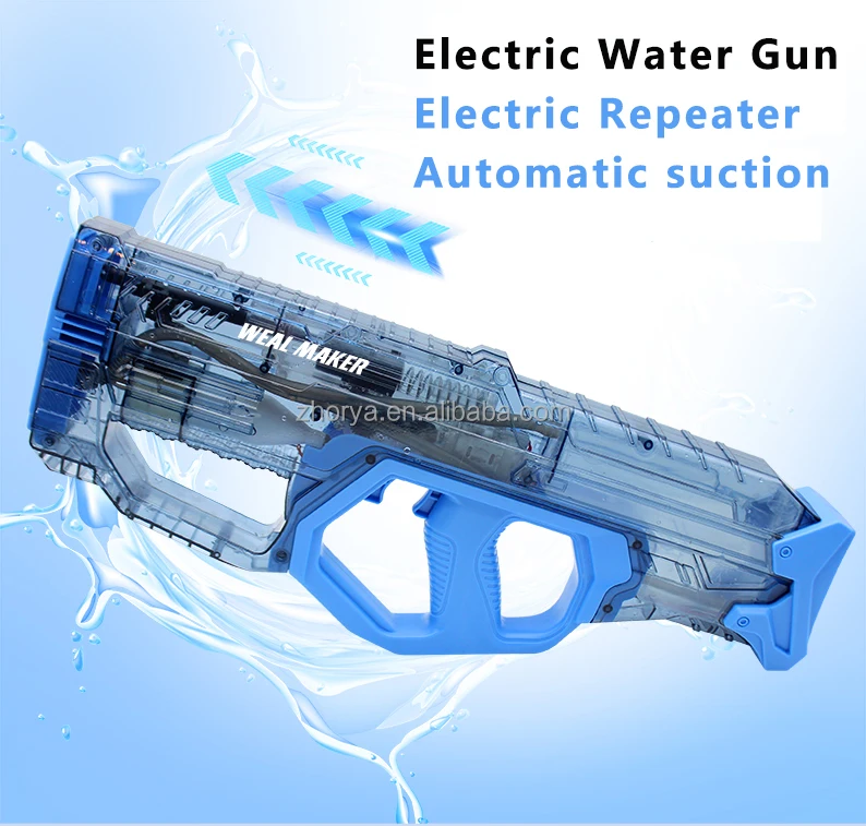 Zhorya 2024 Transparent Water Whale Electric Continuous Firing Push ...
