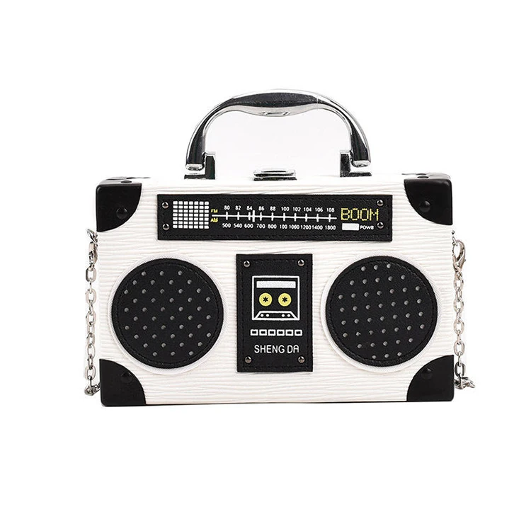 Personalized Retro Radio Mini Square Handbag Cute Creative Cross-body ...