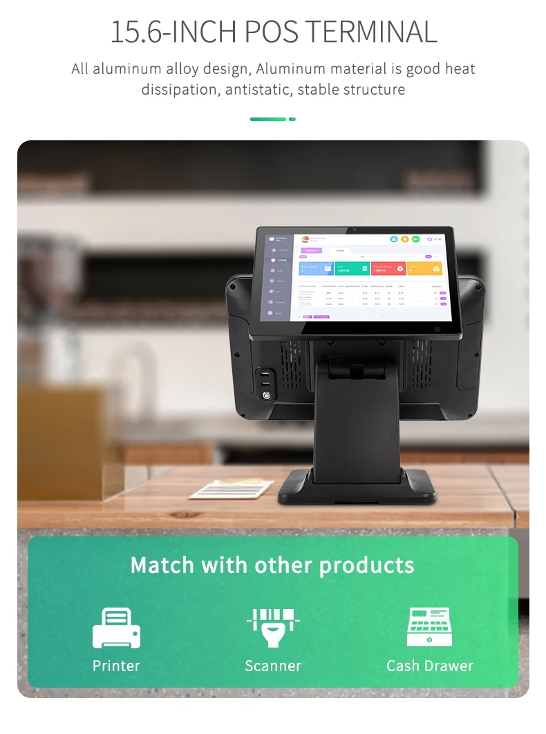 2024 All in One Pos Terminal Tablet Pc with CE Rohs Certificate LED8 ...
