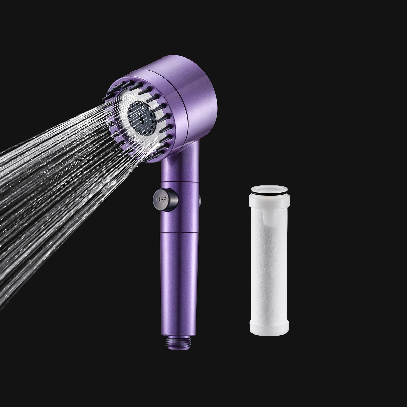 Gee-n 2024 Purple High Pressure Water Mixing Bathroom Accessory Bath Filter Hand Held Shower ...