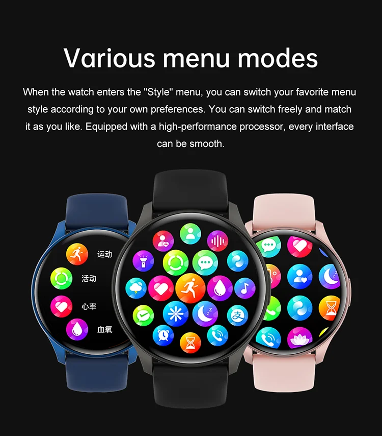 Amoled smart watch ZW60 New Blood Pressure Monitor Smart Watch Relojes ...