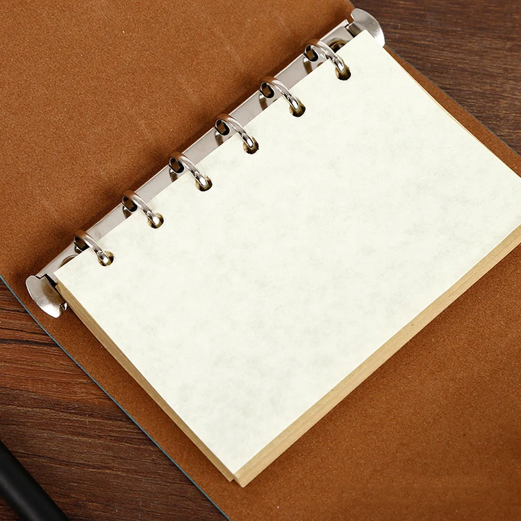 Student Retro Notebook Creative PU Leather Leaf Shape Bandage Cover ...