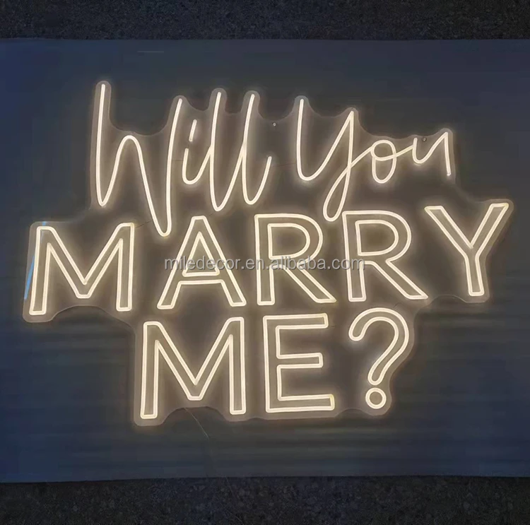 Custom LED Light up Neon Sign-'Will You Marry Me?' For Wedding ...