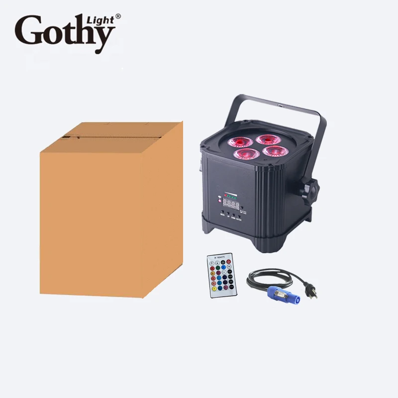4x18w Par Led Mini Wireless Dmx Battery Power Rgbwy Uv 6in1 Led Par Can ...
