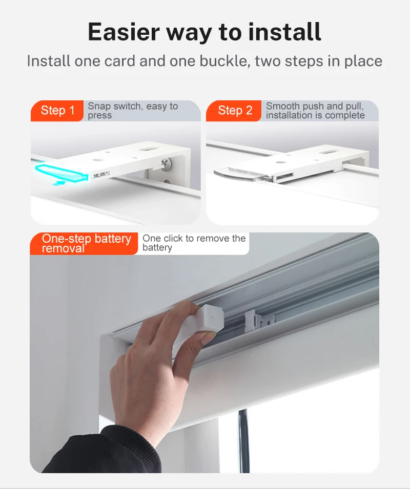 TUYA Remote Controlled Battery-powered Indoor Window Blinds Smart ...