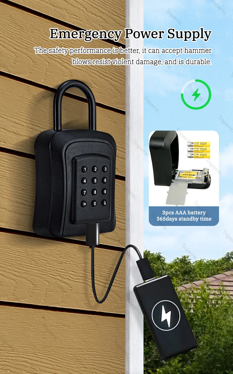 Tropernic Ttlock Smart Box Wifi Key Safe Tuya Outdoor Remote Control ...