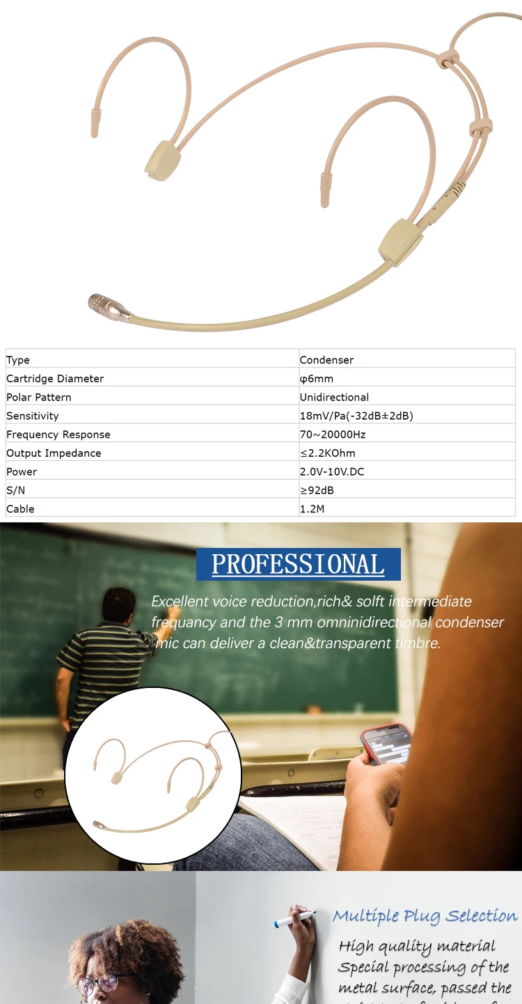 Wireless Bodypack Dedicated Headset Microphone Conferencing Support ...