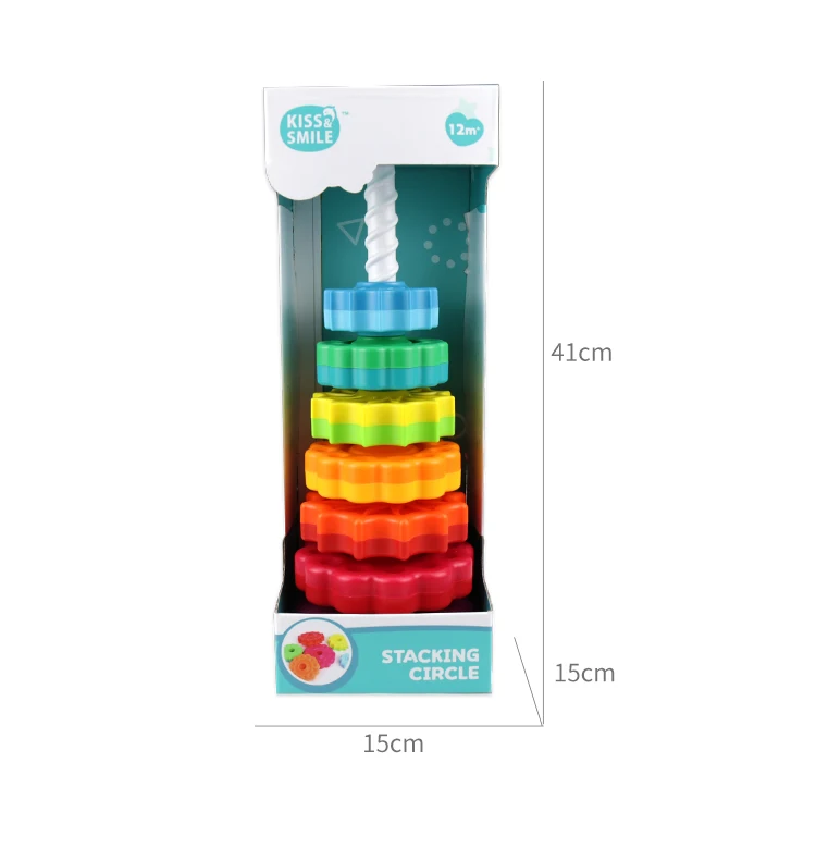 Fatbrain Fat Brain Plastic Spin Again Stacking Ring Circles Stacker ...