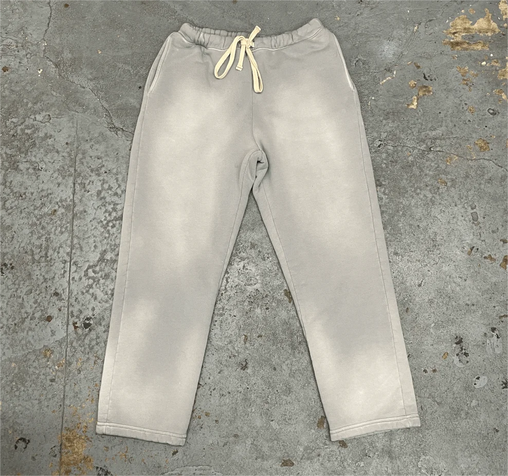 Custom Vintage Blank Terry Sweat Sun Faded Distressed Sweatpants Cotton ...
