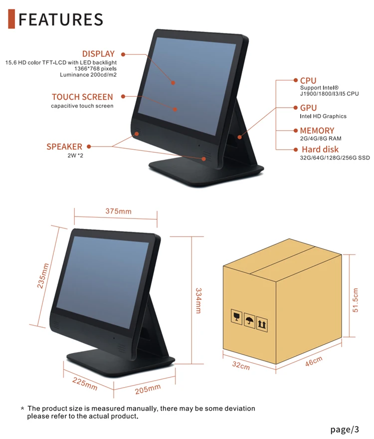 Pos Double Screen Windows Pos Terminal Cash Register With Pos Machine ...