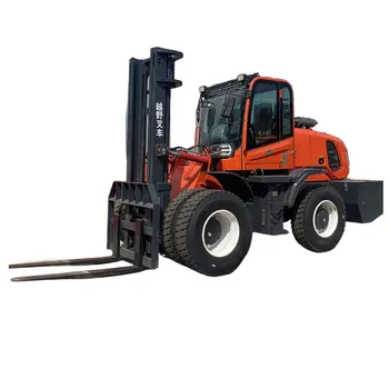 4wd All Terrain Forklift Articulated Frame 4x4 Off-road Forklift 3 Ton Mini Rough Terrain ...