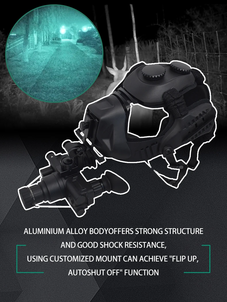 Lindunv Helmet Mounted Night Vision Goggles for Hunting