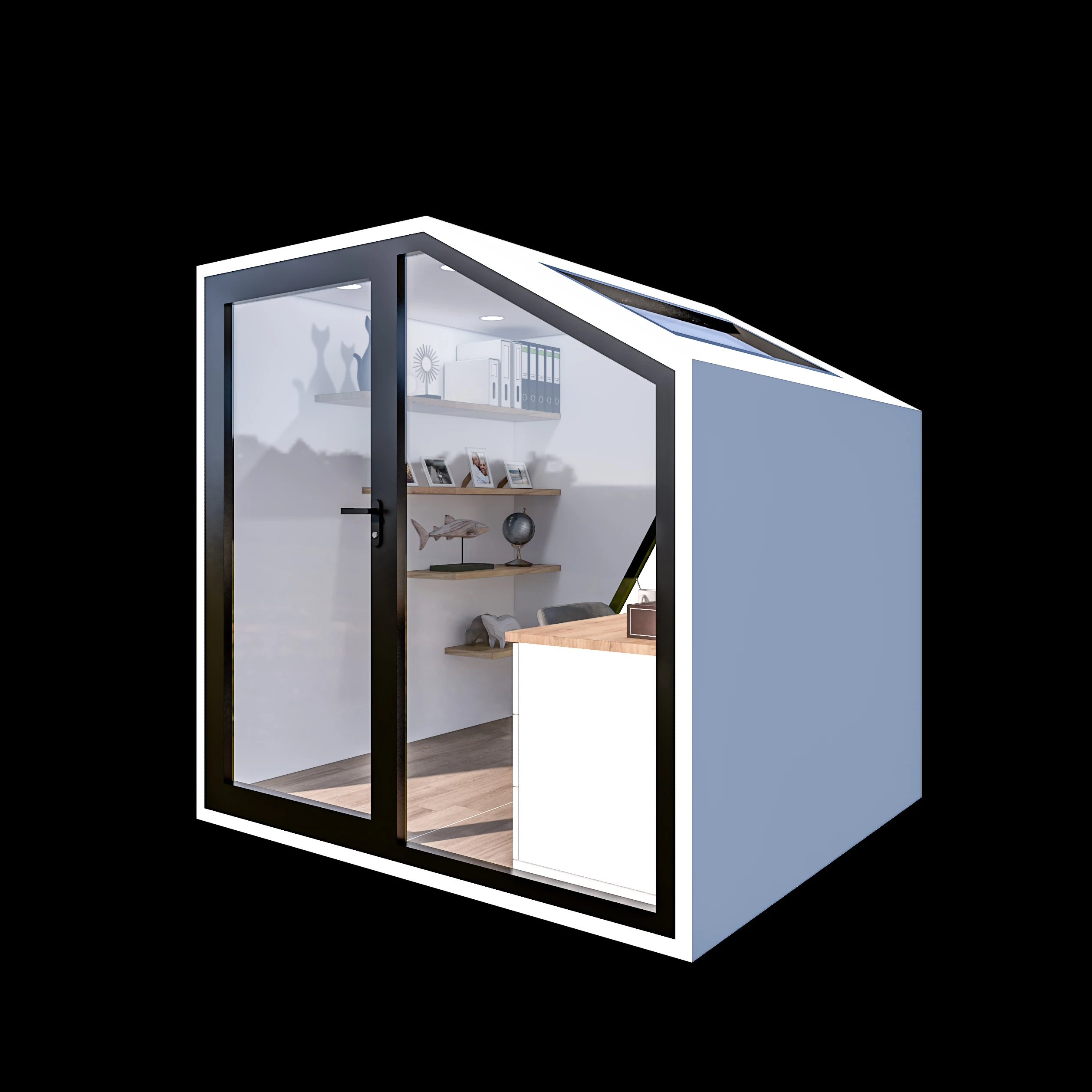 Outdoor Disassembled Home Pod: Modern Portable Backyard Office Pod with ...