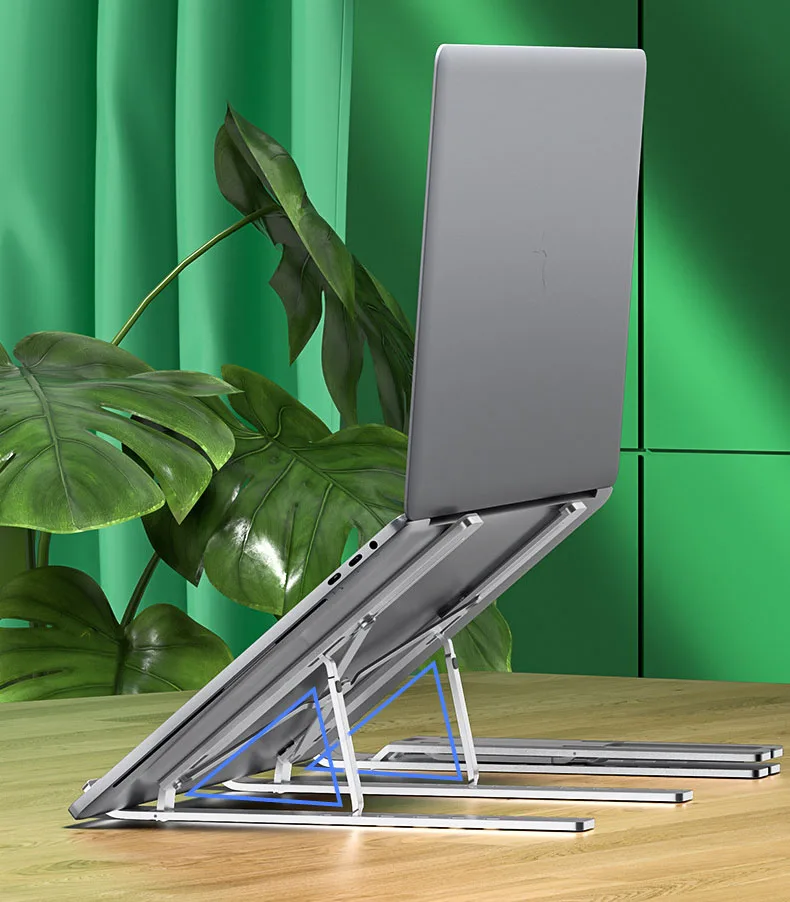 Portable Foldable Aluminum Laptop Stand,Ergonomic 6 Levels Angles ...