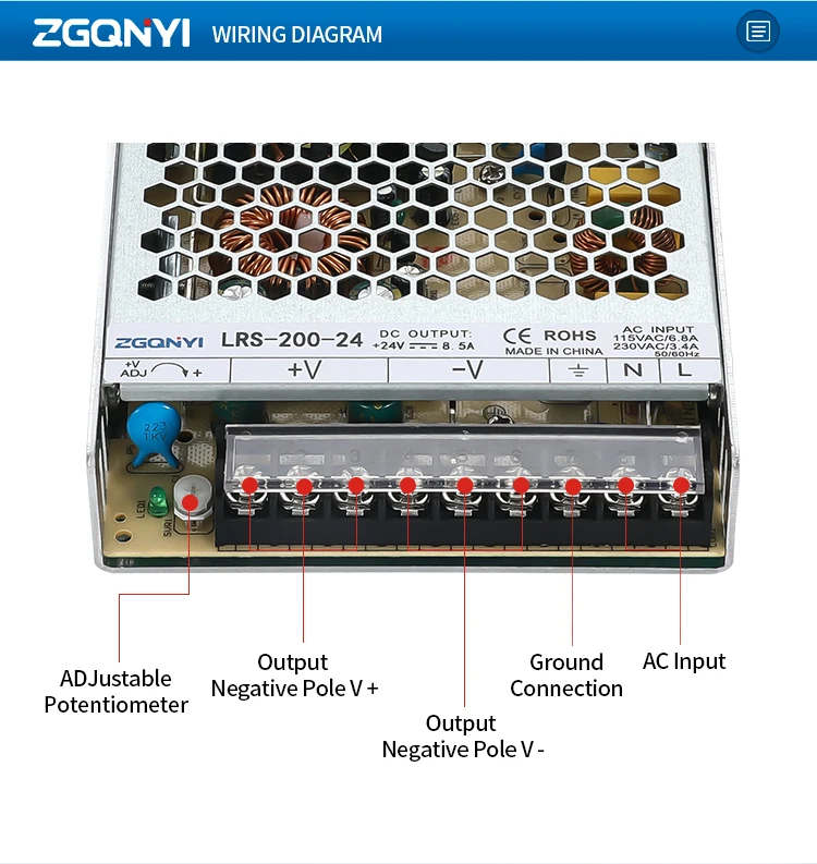 LRS-200W-48V LRS Ultra-thin Single Group Switching Power Supply AC DC ...
